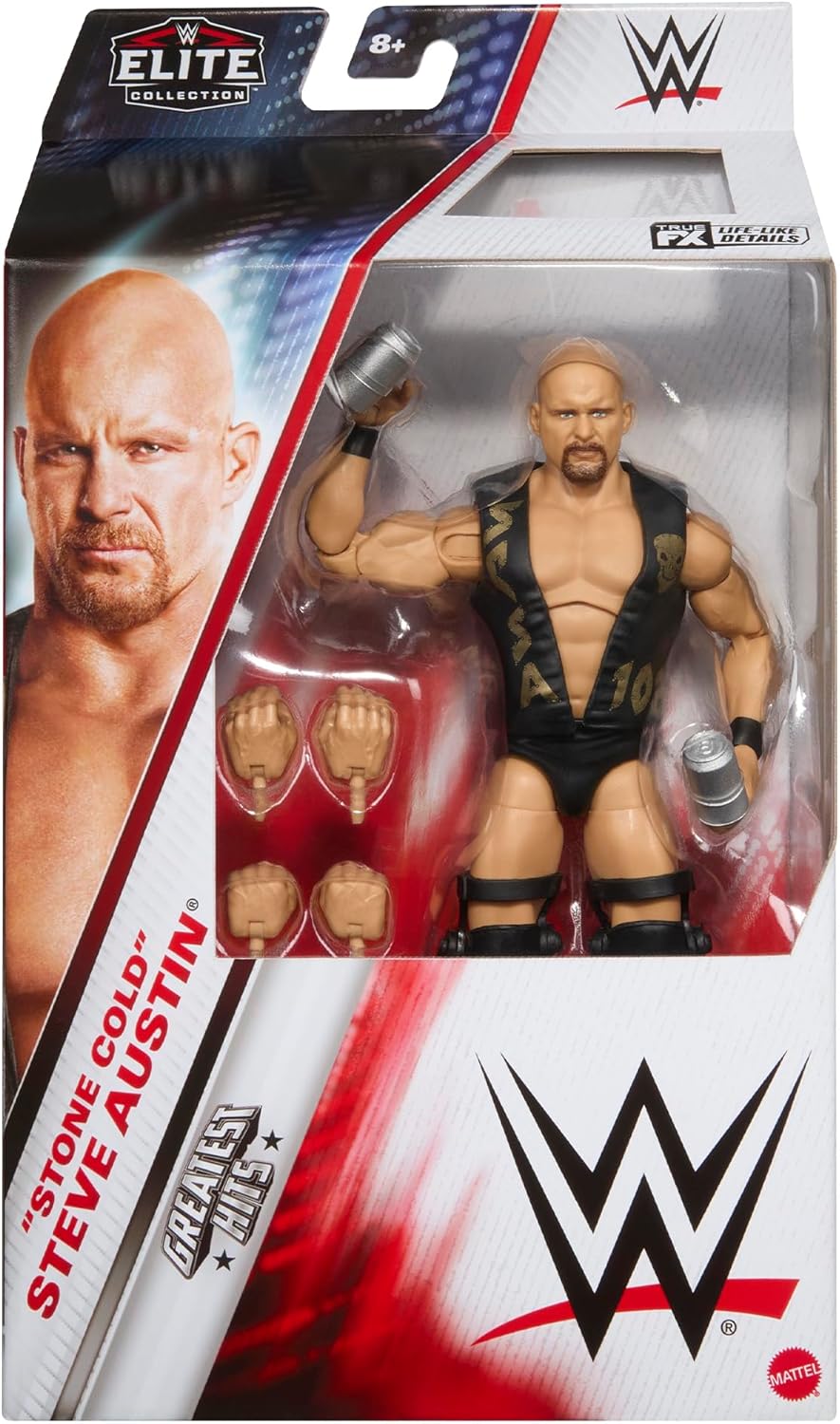 Amazon.com: WWE Stone Cold Steve Austin Elite Greatest Hits 8 Toy ...