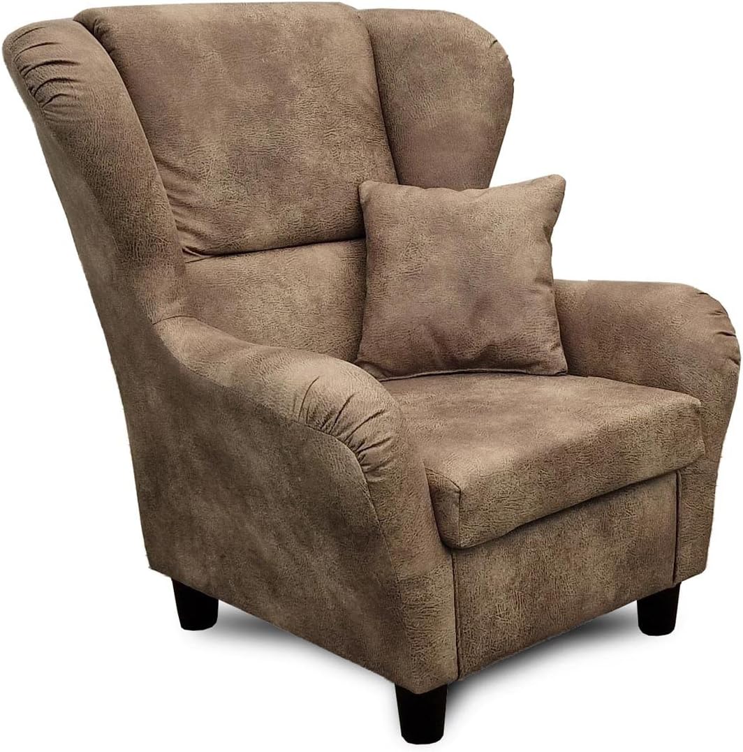 lifestyle4living Ohrensessel in Vintage-beige im Landhaus-Stil | Der ...