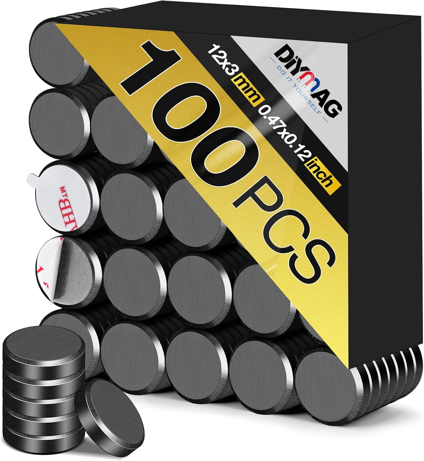 Amazon.com: DIYMAG Strong Magnets 100Pcs 0.47x0.12Inch Fridge ...