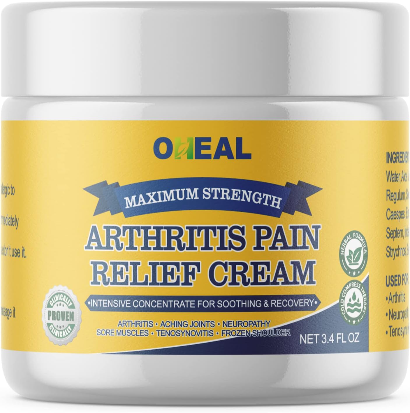 Amazon.com: OHEAL Arthritis Pain Relief Cream, Neuropathy Joint Pain ...