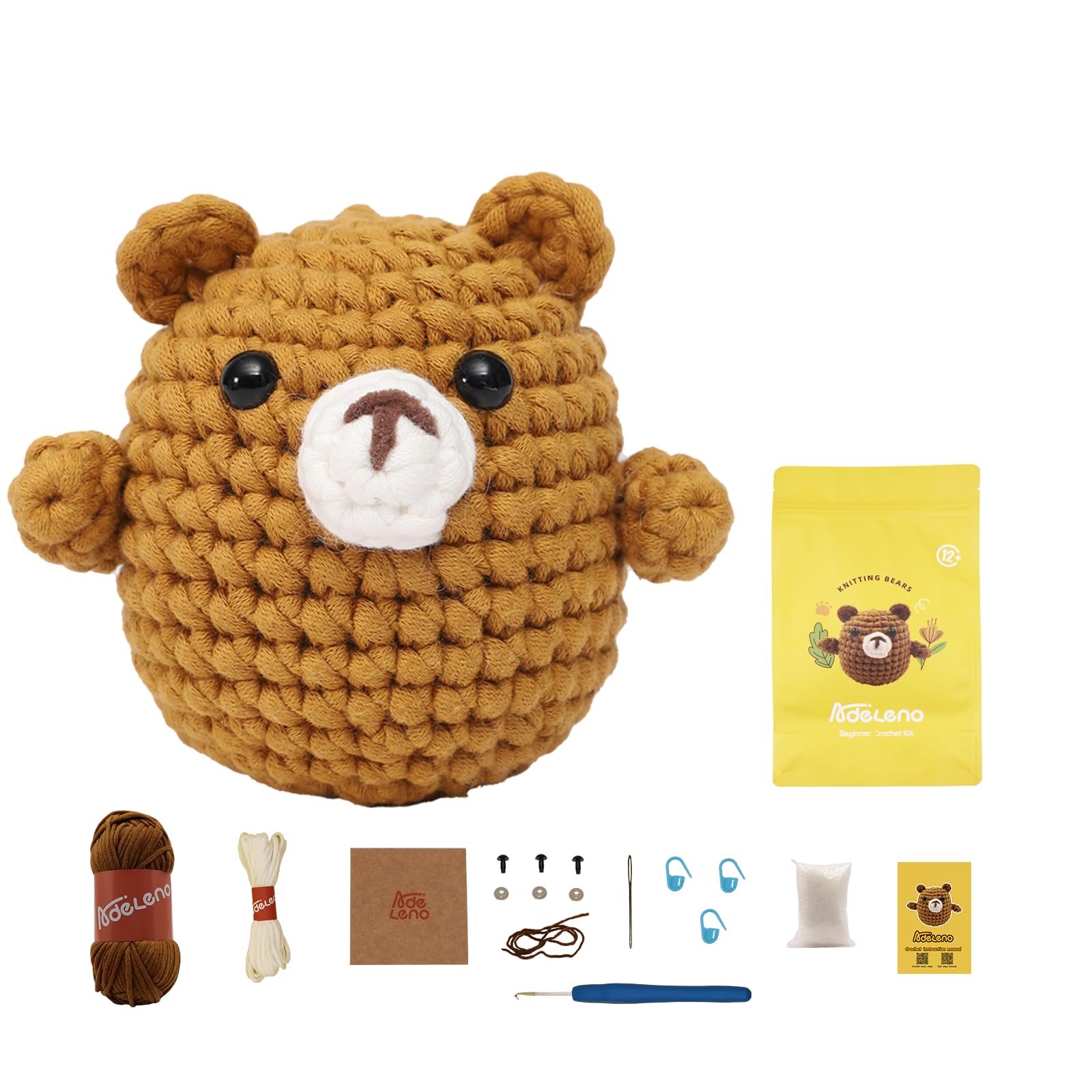 Amazon.com: Adeleno Crochet Kit for Beginner, Beginner Crochet Kit with ...
