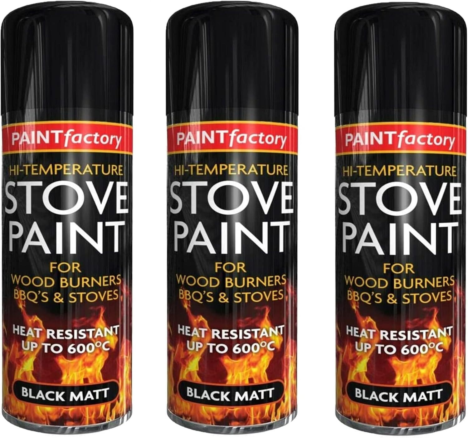 Z&A High-Temperature Black Matt Stove Paint 400ml - Heat & Petrol ...