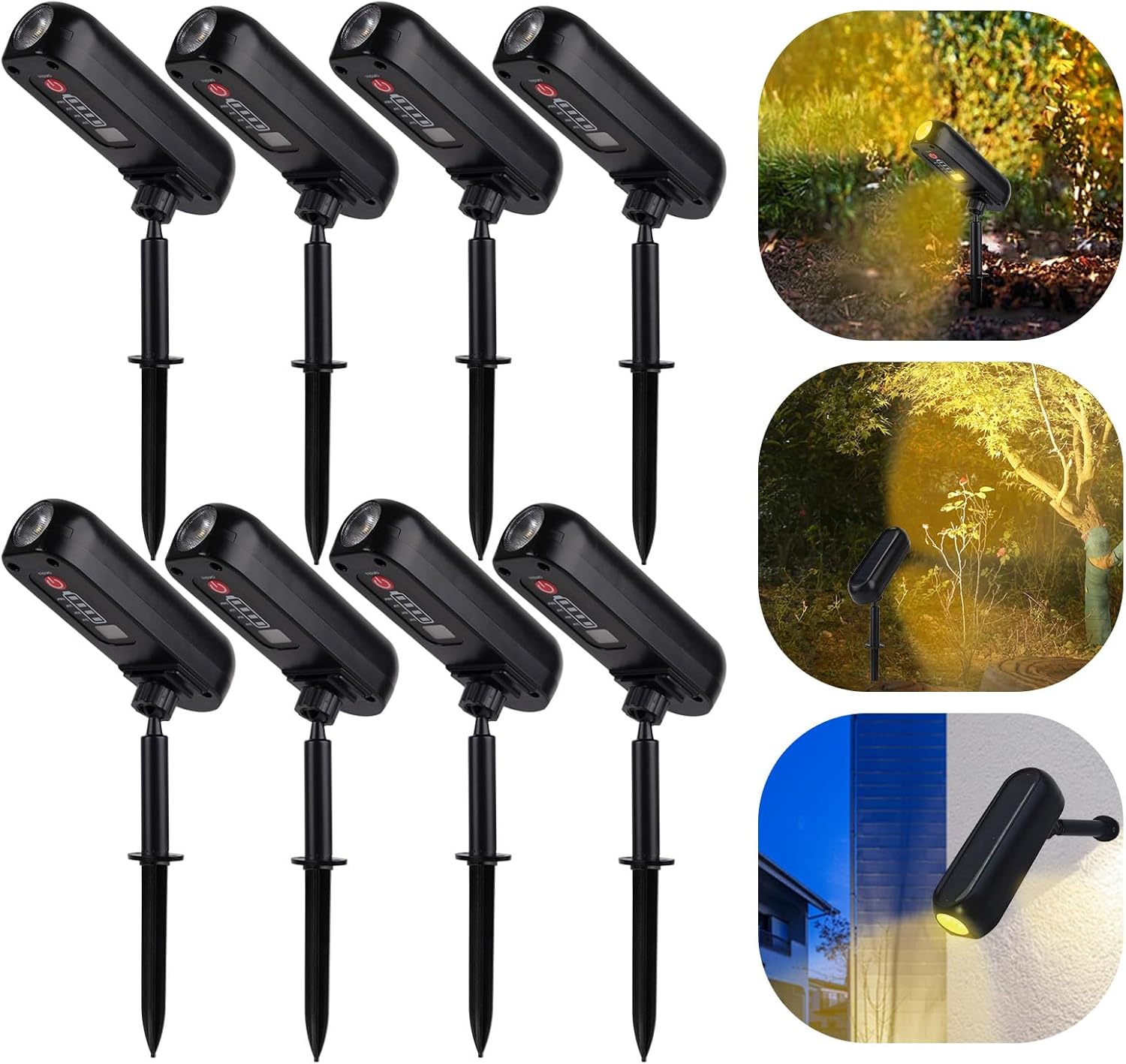 T-Sun Solar Spotlights Outdoor Waterproof, Adjustable Solar Landscape ...