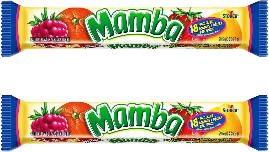 Amazon.com : Mamba Fruit Chewy Candy 2.65oz, 2 Packs (Fruit Chews ...