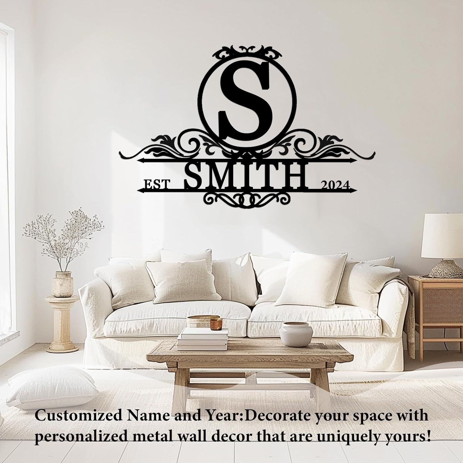 Amazon.com: Custom Last Name Metal Sign,Personalized Family Name Sign ...