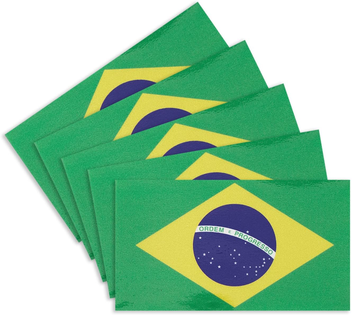 Amazon.com: Brazil Brasil Brazilian Flag car Bumper Sticker 5" x 4 ...
