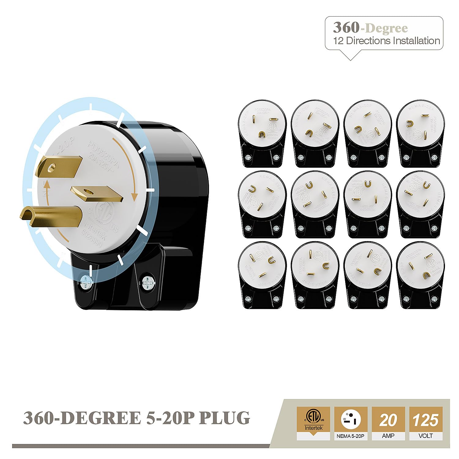 Sr20det Motor Kit, Clavija Y Receptáculo 20a-125v, Nema L5-20, Eaton ...