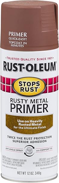 Rust-Oleum 7769830 Stops Rust Rusty Metal primer Spray, 12 oz, Flat ...