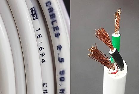 Tia 2.5 mm 3 Core Copper Round Cable Wire for A.C./Geyser Heavy ...