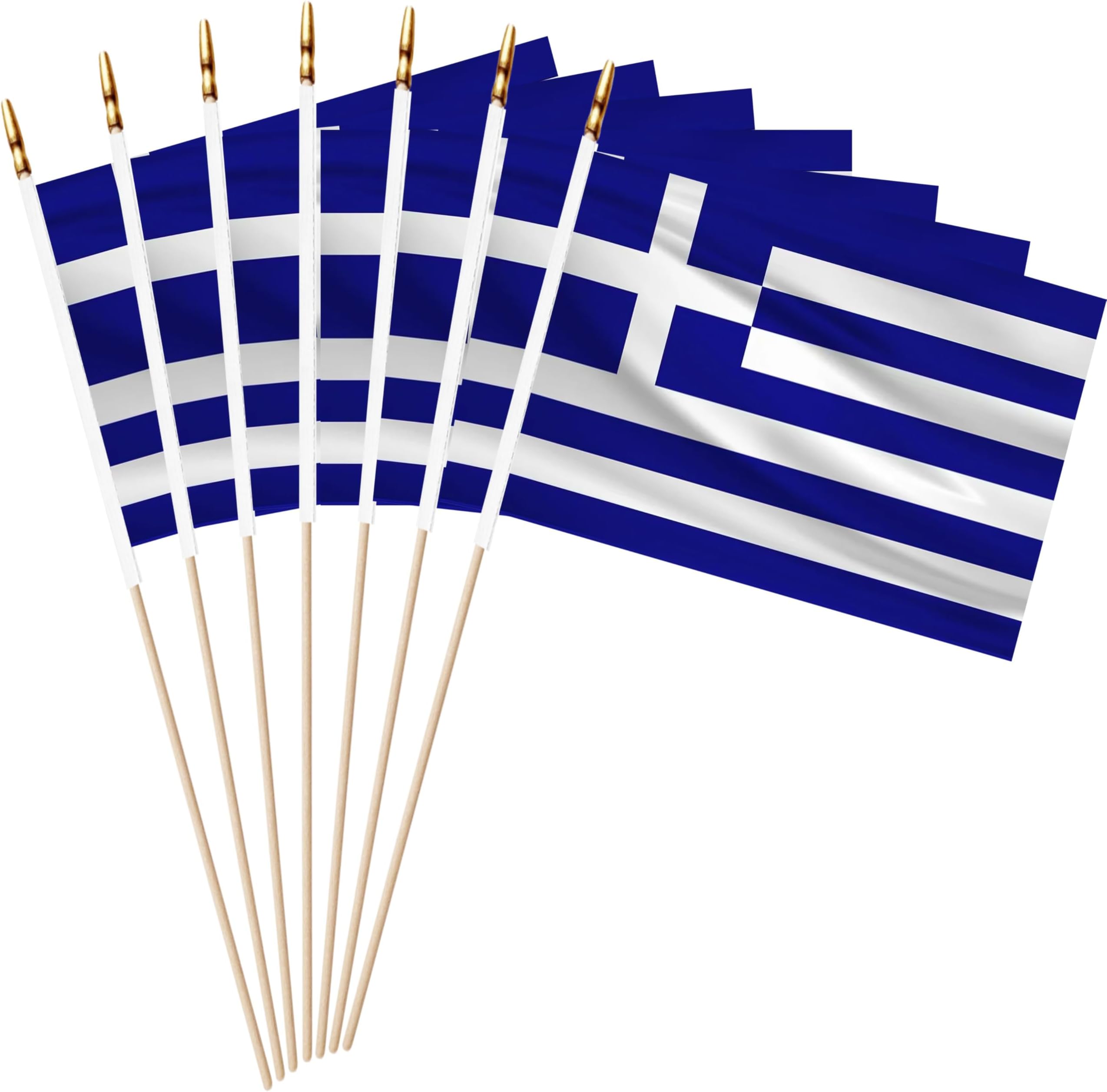 Amazon.com : Greece Flag Greek Small Stick Mini Hand Held Flags ...
