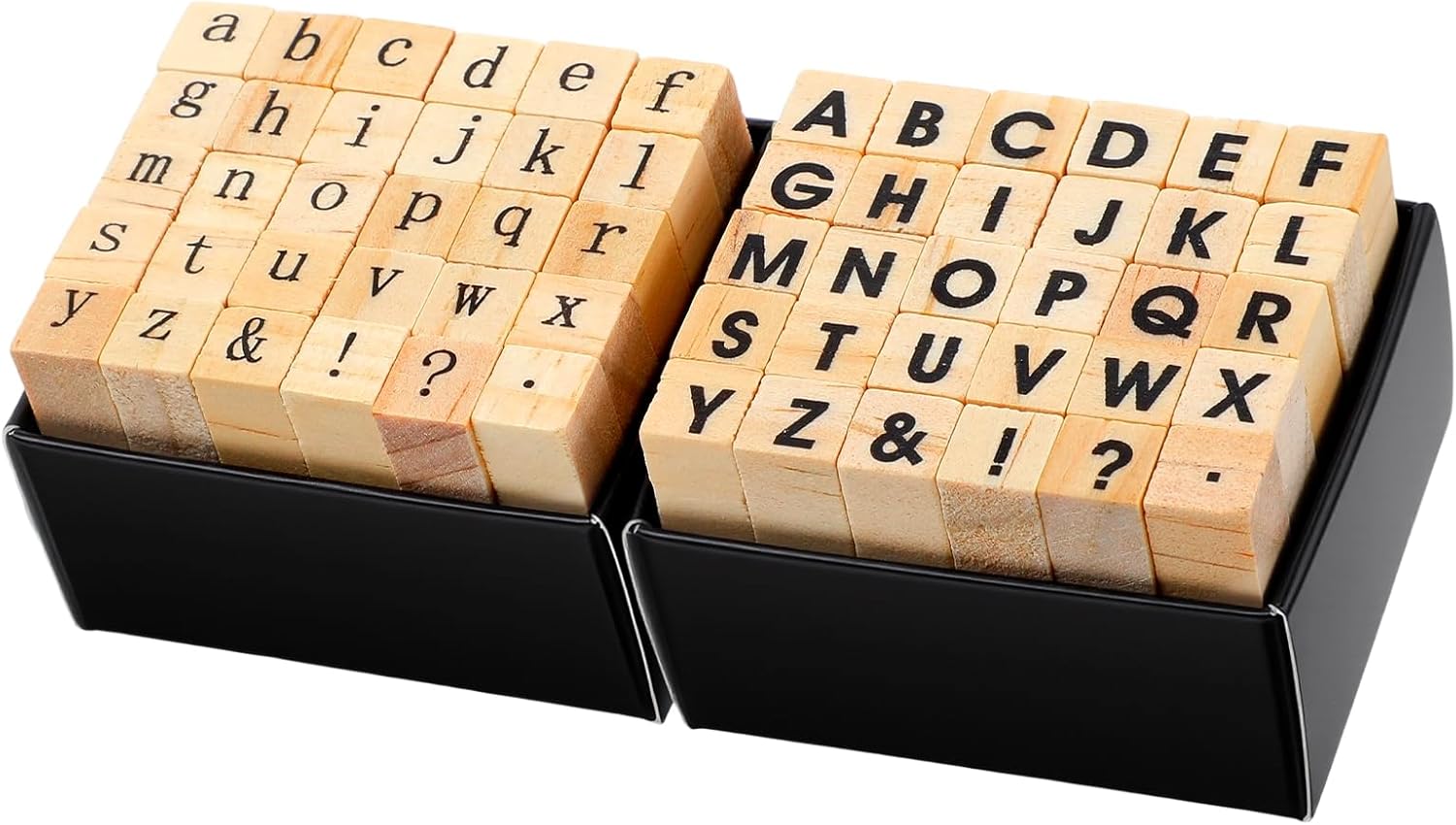Amazon.com: 60Pcs Small Wooden Letter Stamps, Alphabet Letter Wood ...