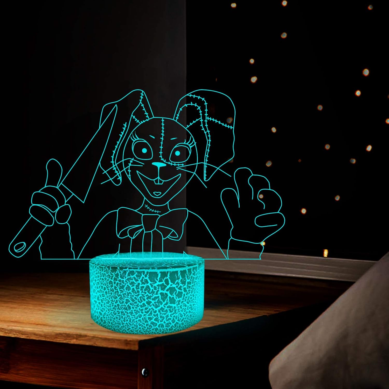 Five Ni-ght at Fre-ddy 3D Illusion Lamp, FNAF LED Night Light, FNAF ...