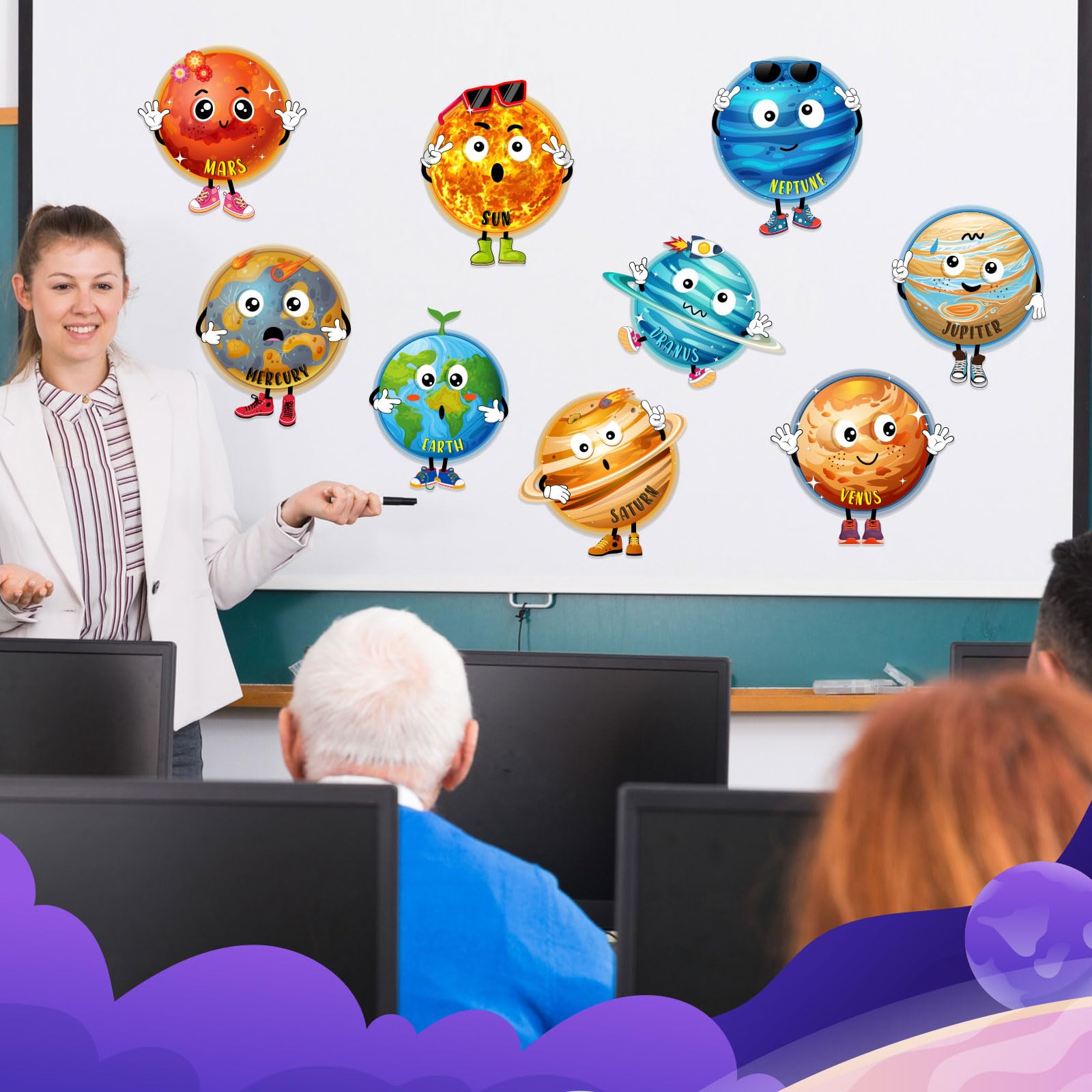 Snapklik.com : 9 Pcs Planets Bulletin Board Decorations Cute Classroom ...