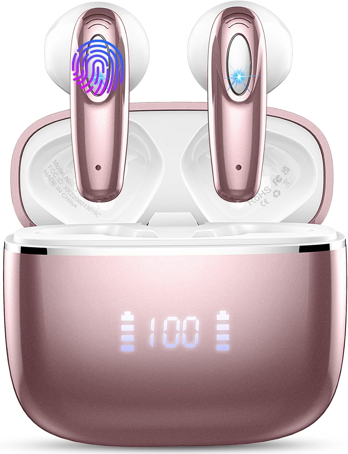 Amazon.com: Wireless Earbud, Bluetooth Headphones 5.3 Built in 4 ENC ...