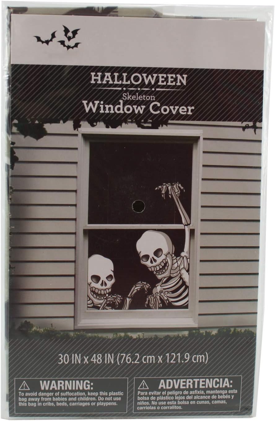 Amazon.com: Dazzling Deals Skeleton Halloween Window Cover : Home & Kitchen