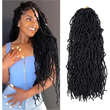Amazon.com : Youngther 18 inch New Faux Locs Crochet Hair Curly 6 Packs ...