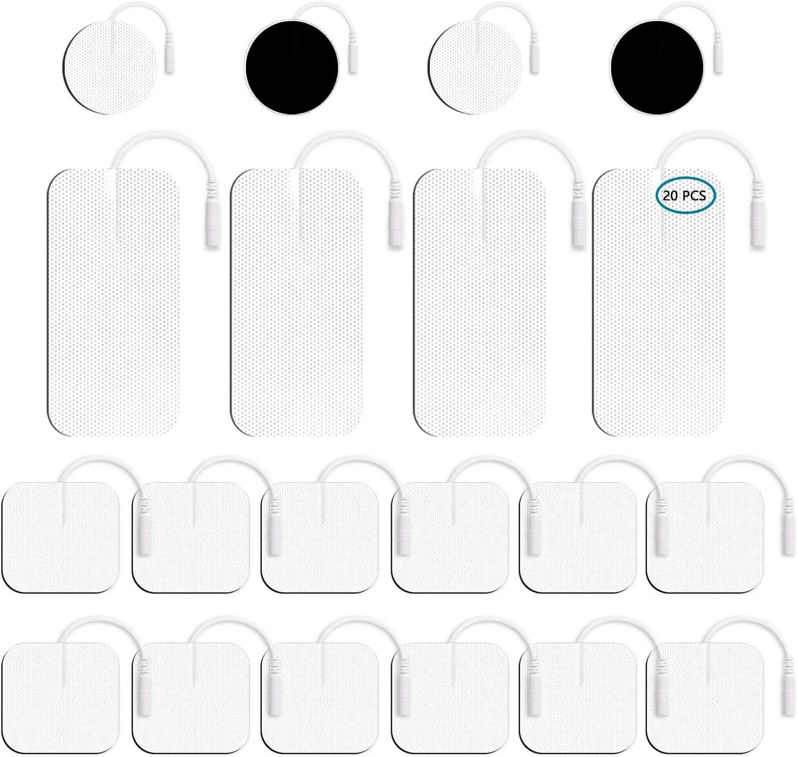 Amazon.com: 20PCS Tens Unit Electrode Pads, Multiple Sizes Electrodes ...