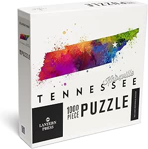 Amazon.com: Knoxville, Tennessee, State Abstract Watercolor (1000 Piece ...