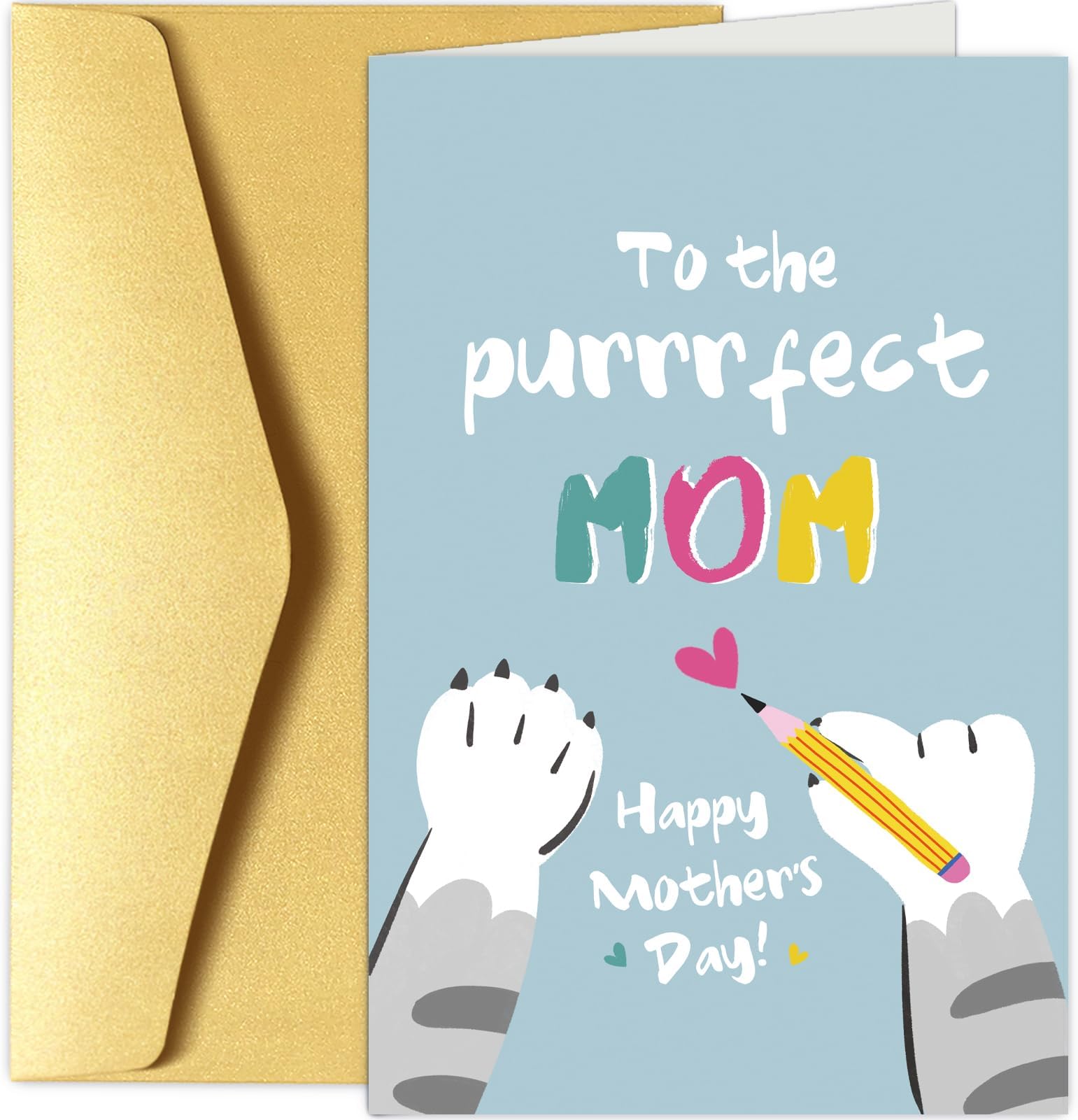 Amazon.com : Comting Cute Cat Knead Mother's Day Card, Funny I Knead ...