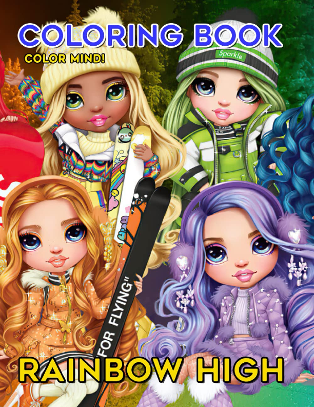 Color Mind Rainbow High Coloring Book High Quality Pages Of Images ...