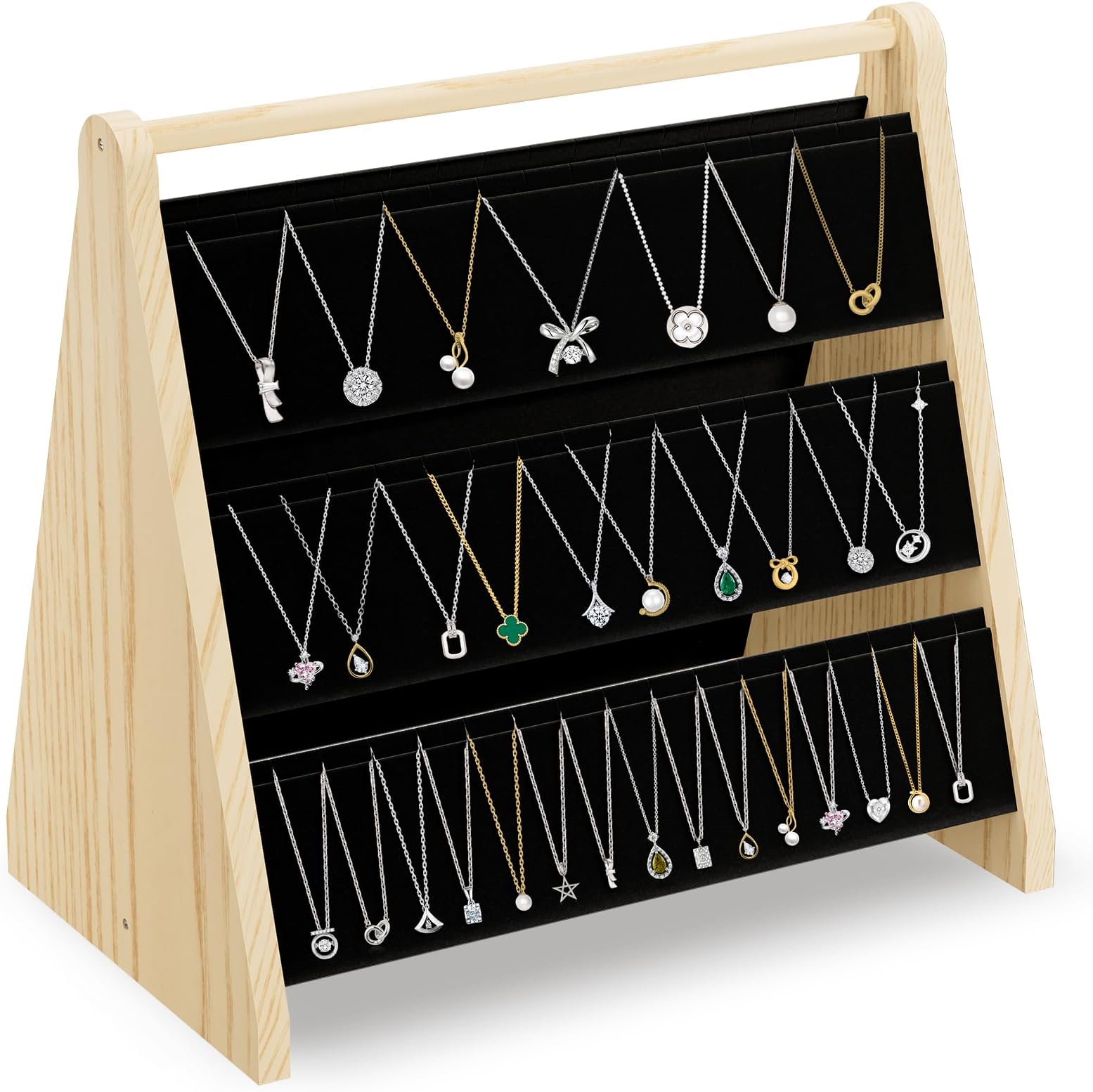 Amazon.com: Yoimori Earring Display for Selling, Portable Wood Jewelry ...