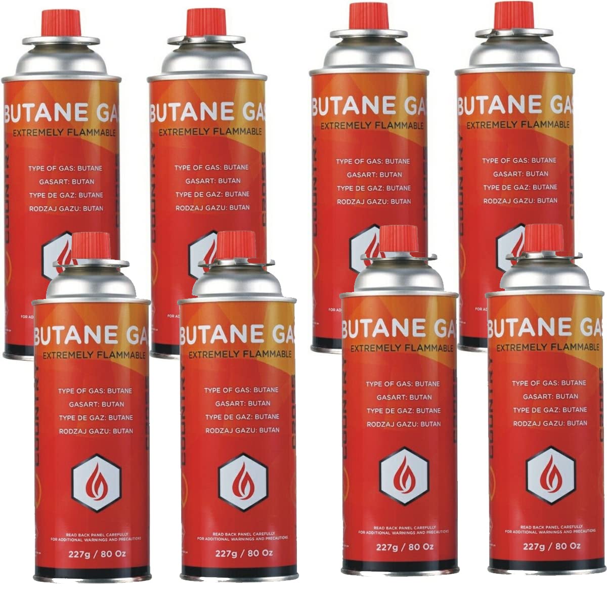 Almineez 4 x Universal Butane Gas Can Bottle Canister BBQ Portable ...