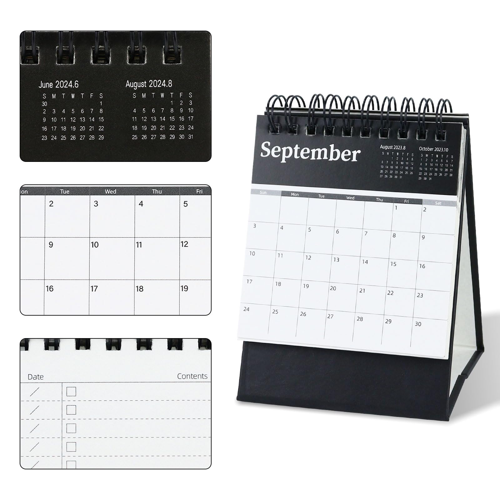 Snapklik.com : Small Desk Calendar From Jun 2023 - Dec 2024, Portable ...