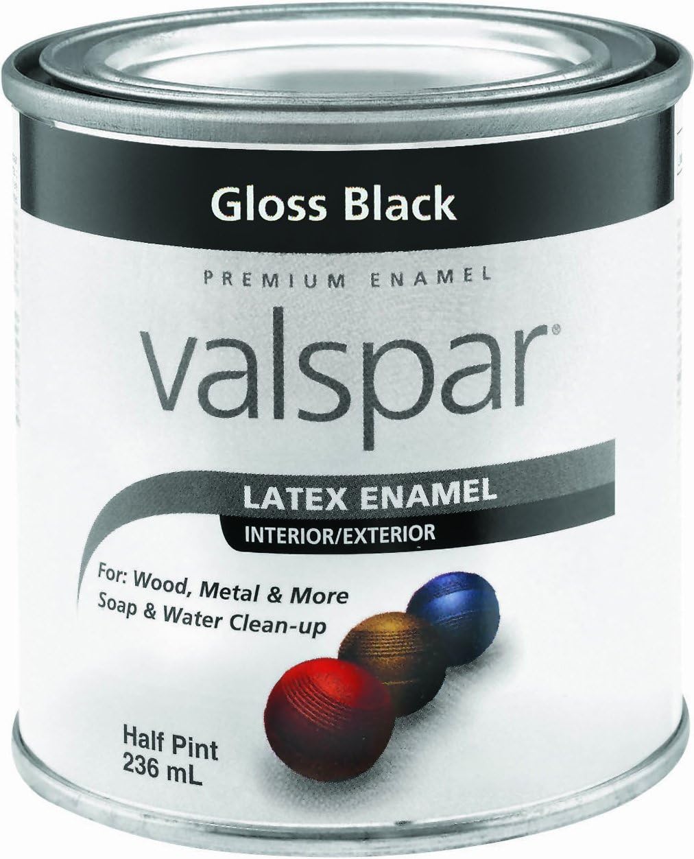 Valspar 65048 Premium Interior/Exterior Latex Enamel, .5-Pint, Gloss ...