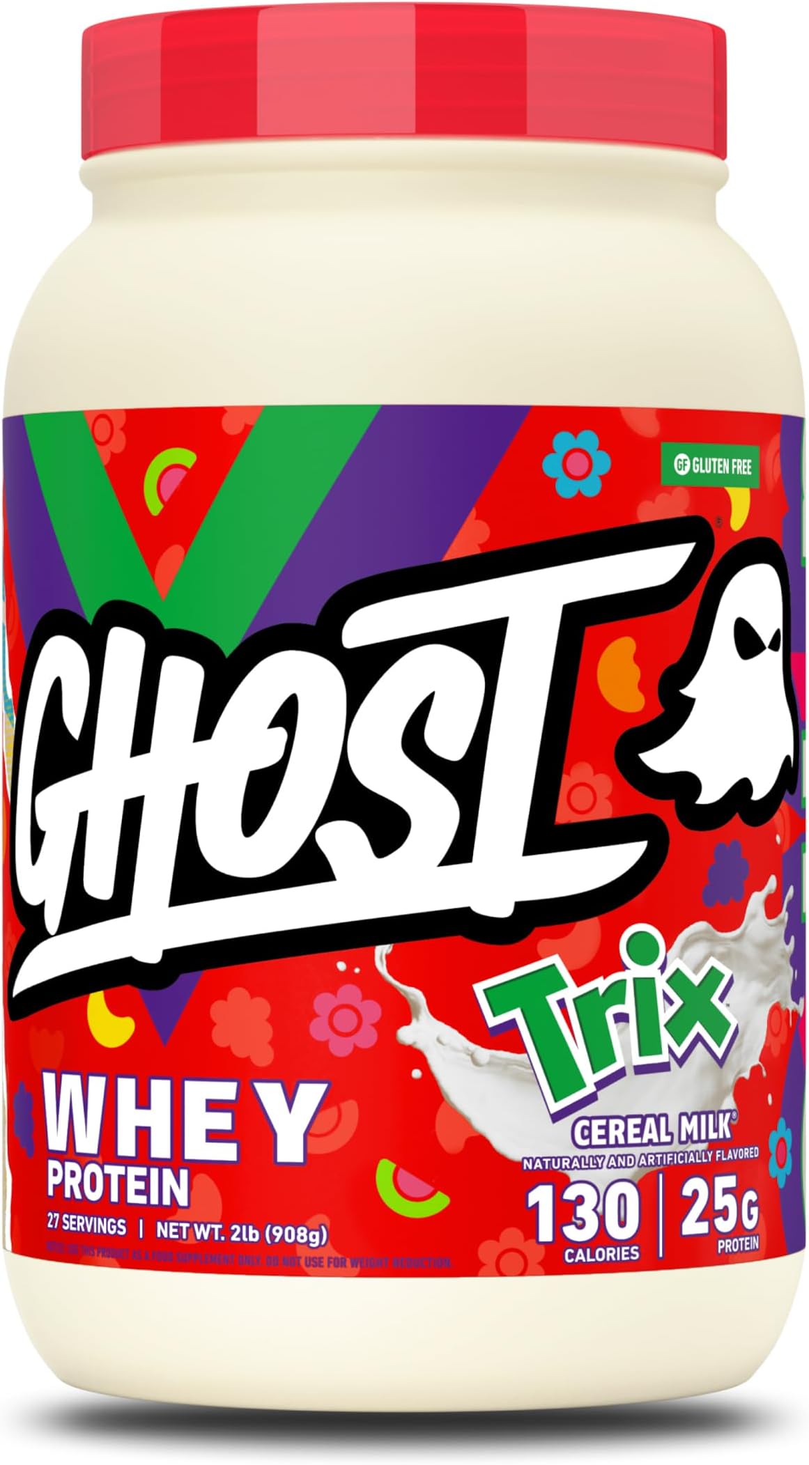 Ghost Whey Protein Powder Trix Cereal Milk 2lb 25g Protein | Desertcart UAE