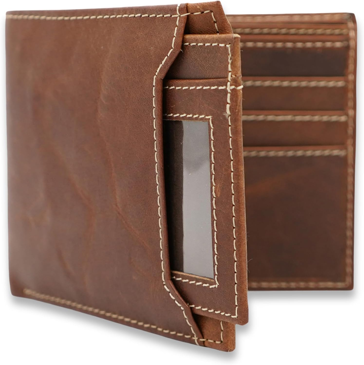 Amazon.com: AG Wallets Leather Wallet for Men - Sliding 2-in-1 Bifold ...