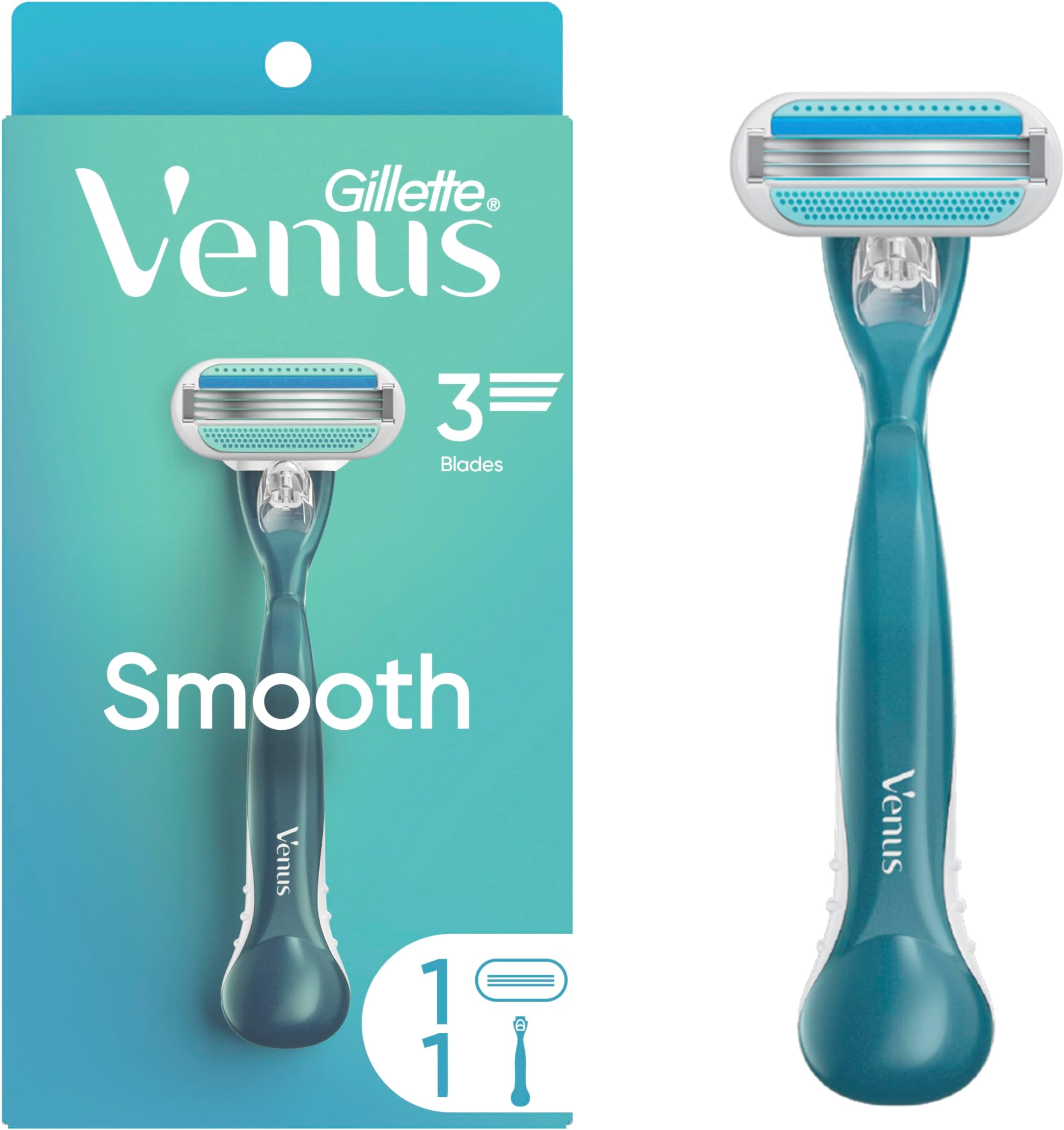 Amazon.com: Gillette Venus Original Women's Razor 1 Razor Handle And 1 ...