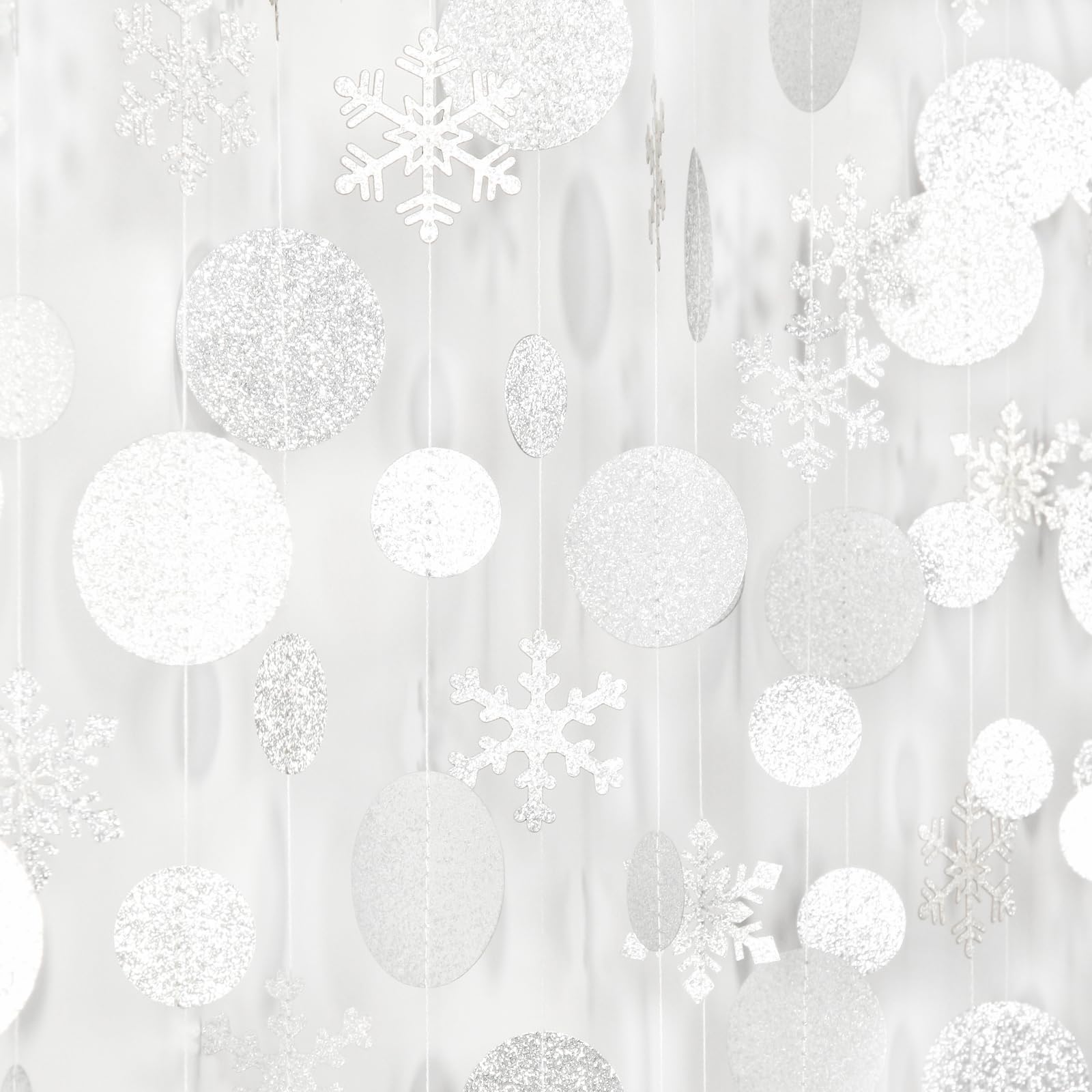 Amazon.com: Silver Snowflake-Snow White-Christmas Party-Decorations ...