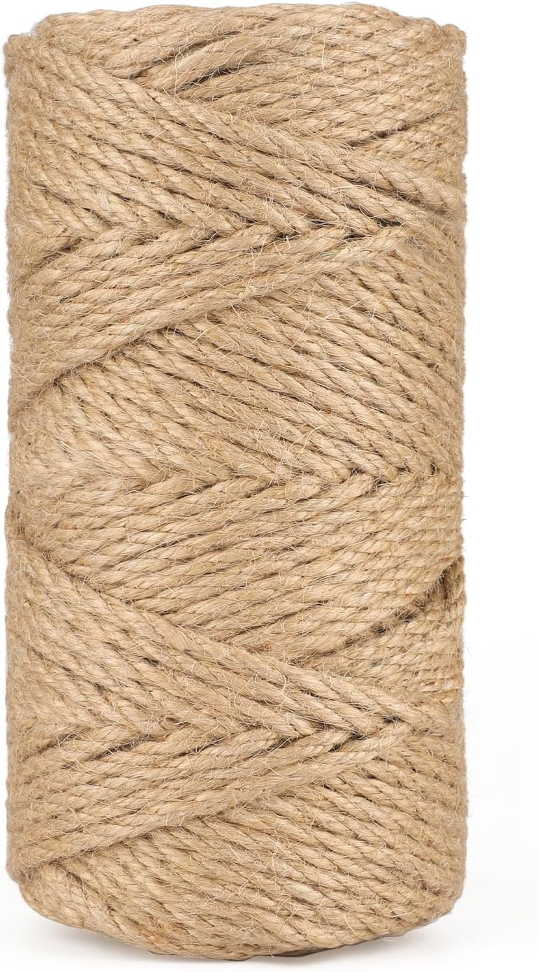 joycraft 5MM Jute Twine, 164Feet Strong and Heavy Duty Twine String ...