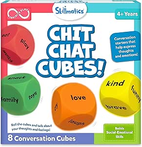 Amazon.com: Skillmatics Chit Chat Cubes - Fun Conversation Starter Game ...