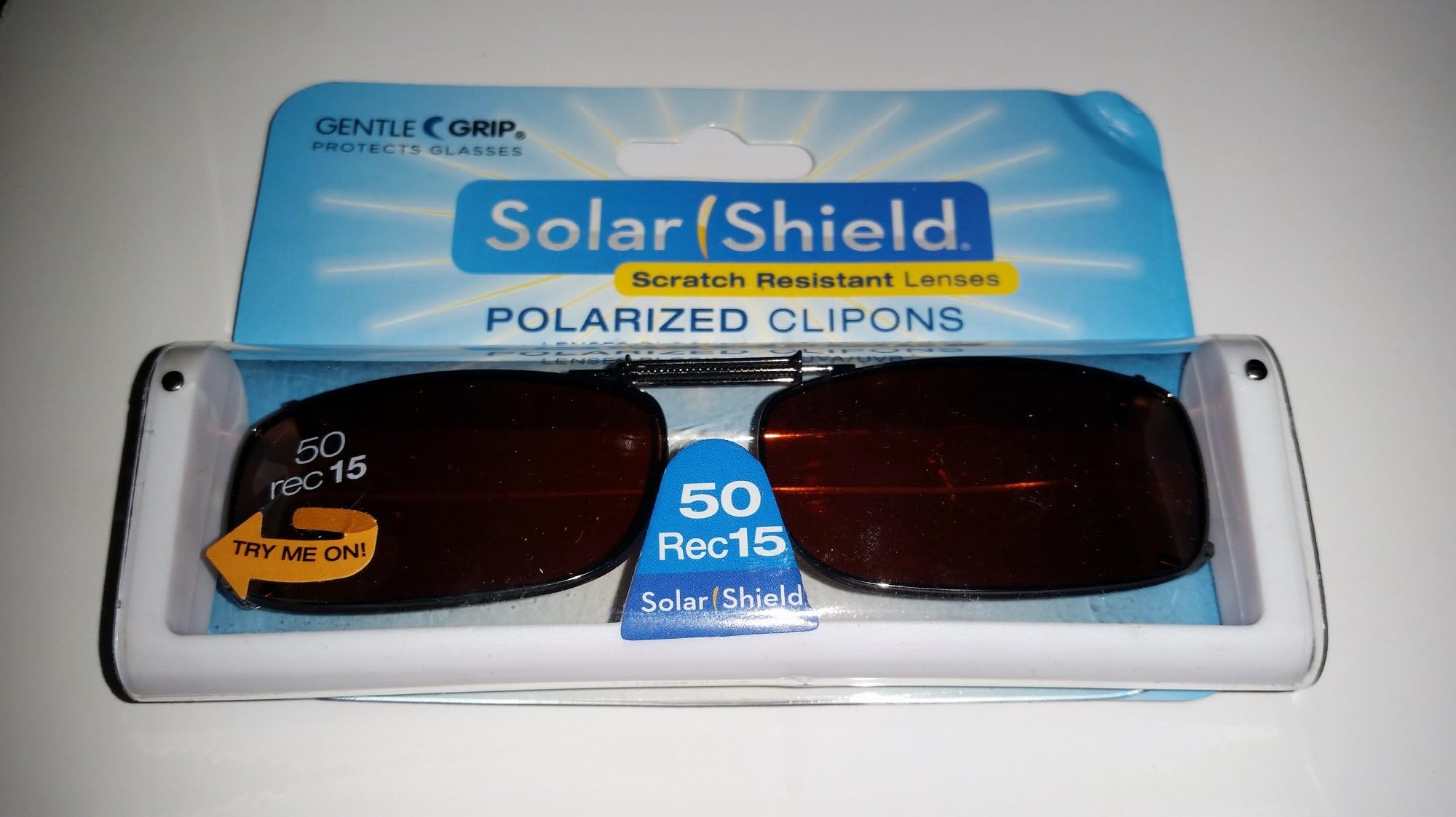 Amazon.com: Solar Shield 50 Rec 15 Polarized Clip-on Sunglasses Full ...