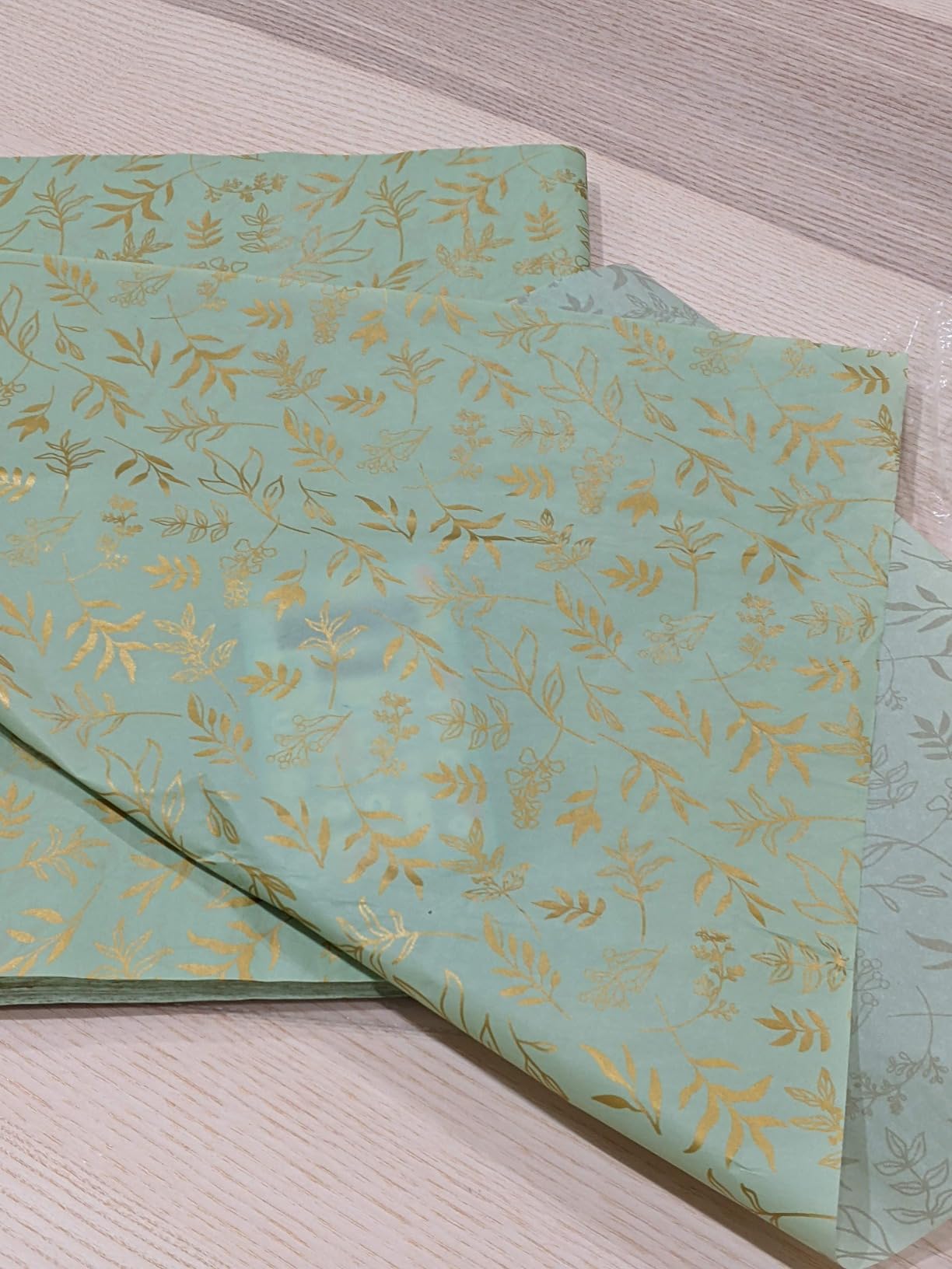 Amazon.com: Whaline 100 Sheets Sage Green Eucalyptus Leaves Tissue ...