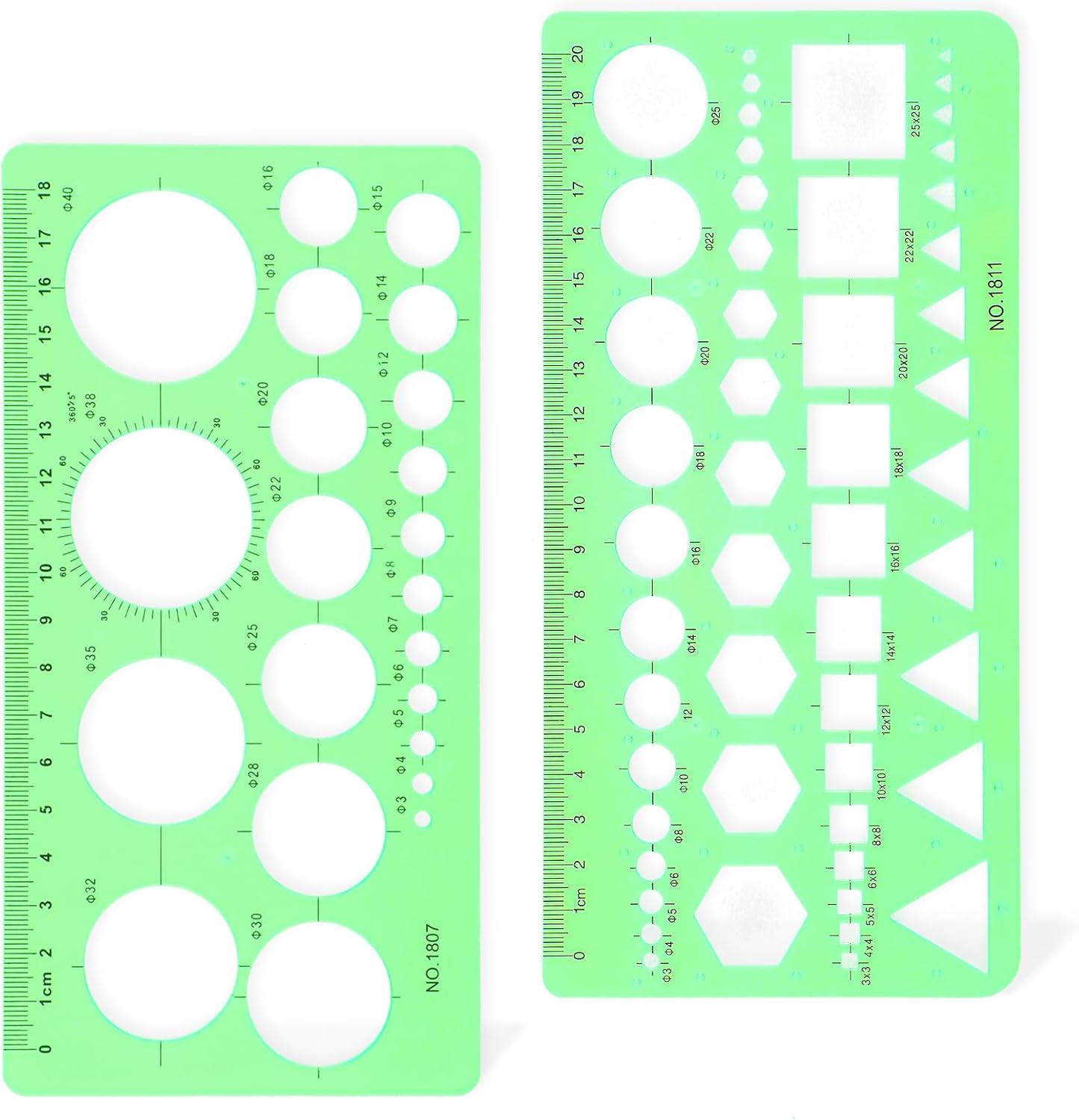 Amazon.com : Circle Template Geometric Ruler Drawing Ruler Plastic ...