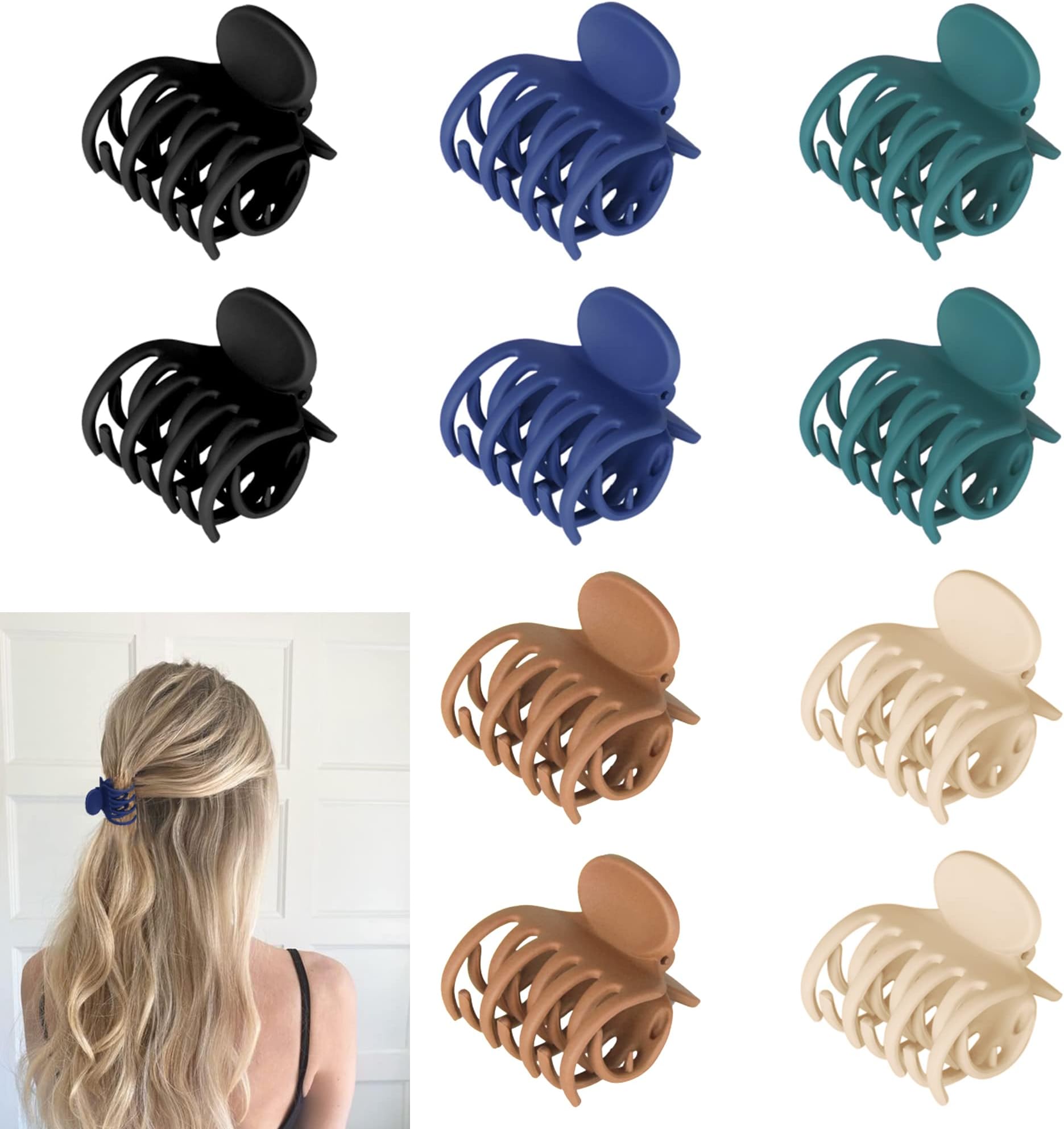 Amazon.com: BYNAINAN 10 Pack Medium Hair Clips for Women Thin Hair ...