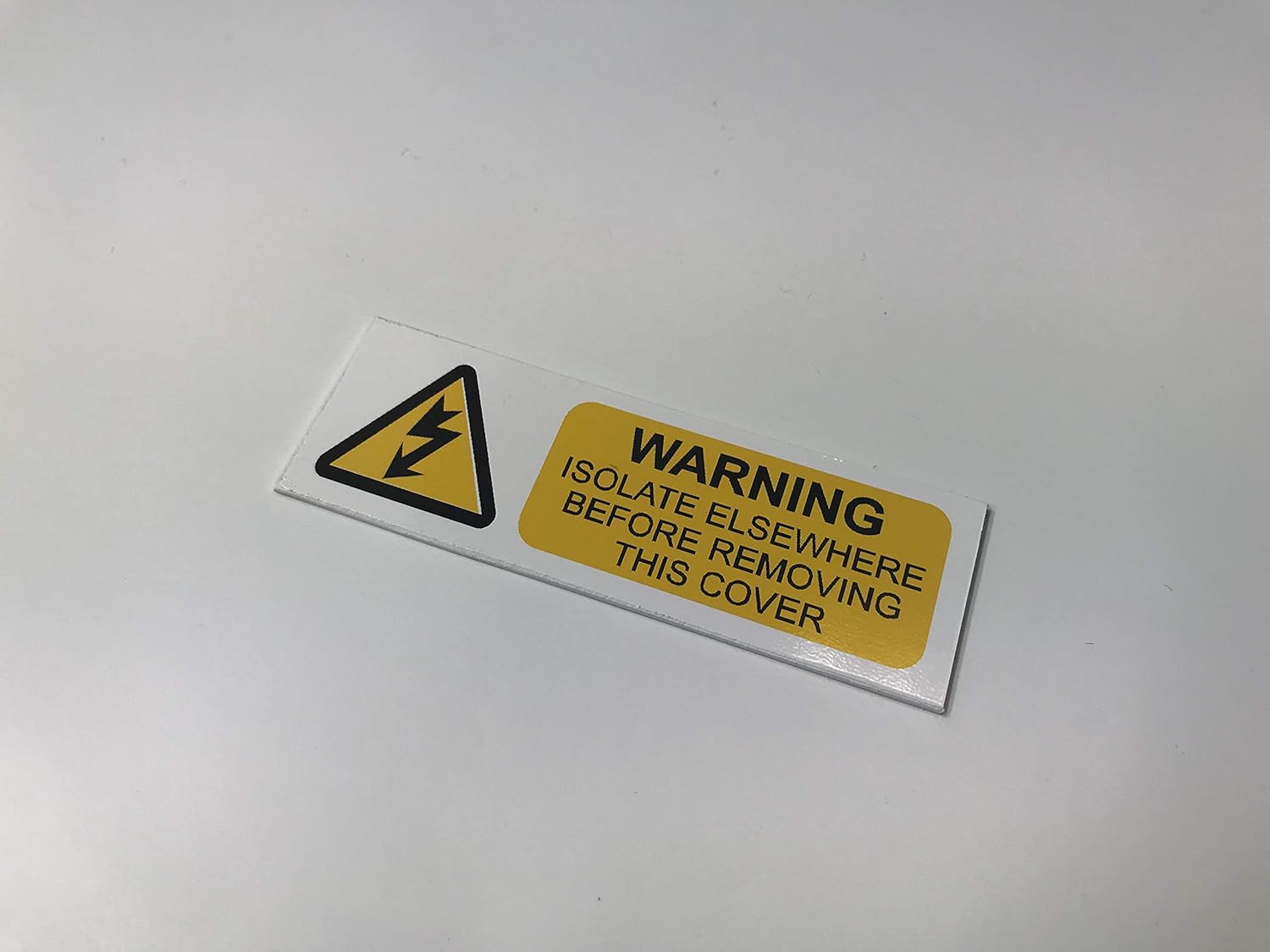 Warning Signs - WARNING ISOLATE ELSEWHERE - RIGID S/A PVC - PACK OF 5 ...