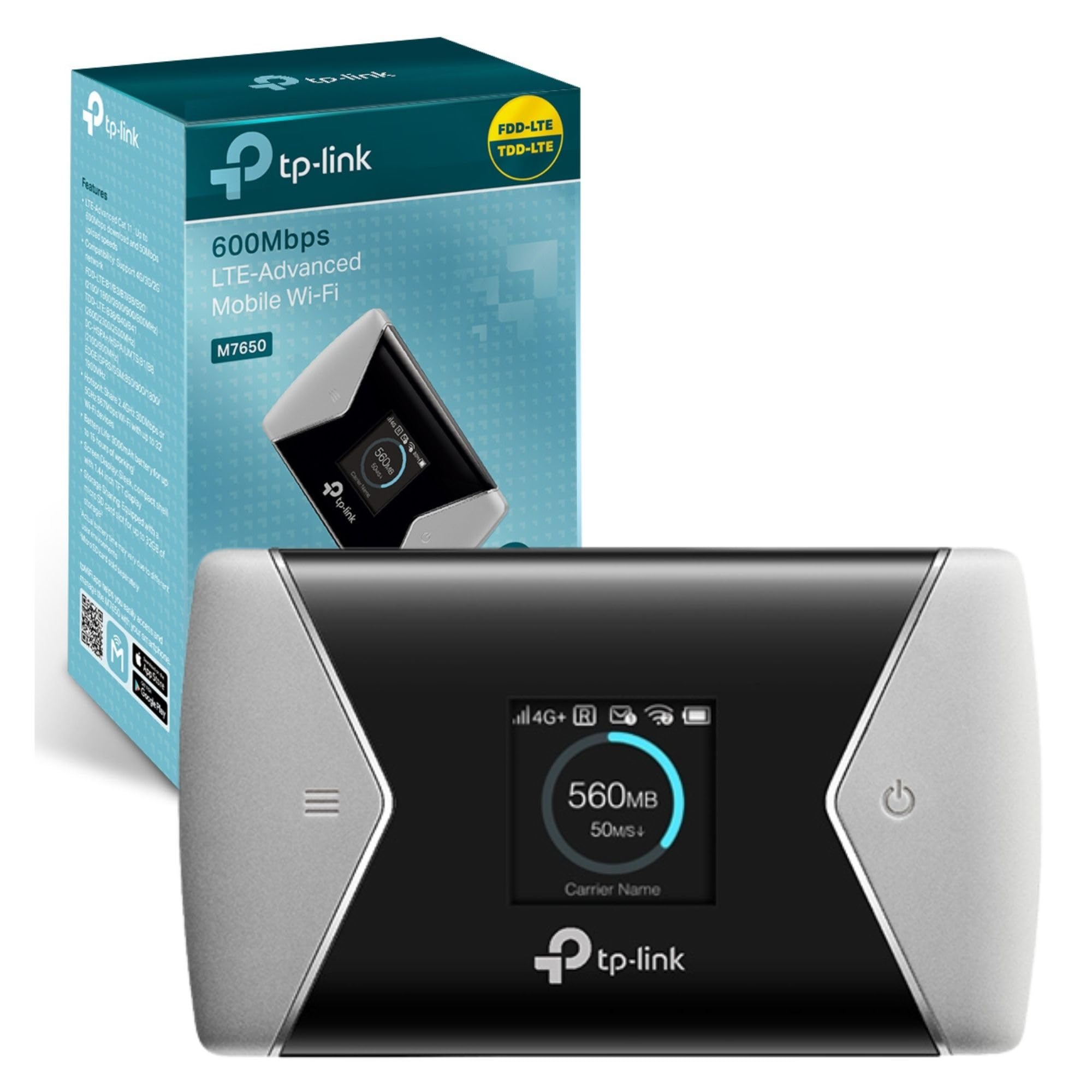 TP-Link M7650 4G+ MiFi, Portable Travel Wi-Fi, SD Card Slot, Unlocked ...