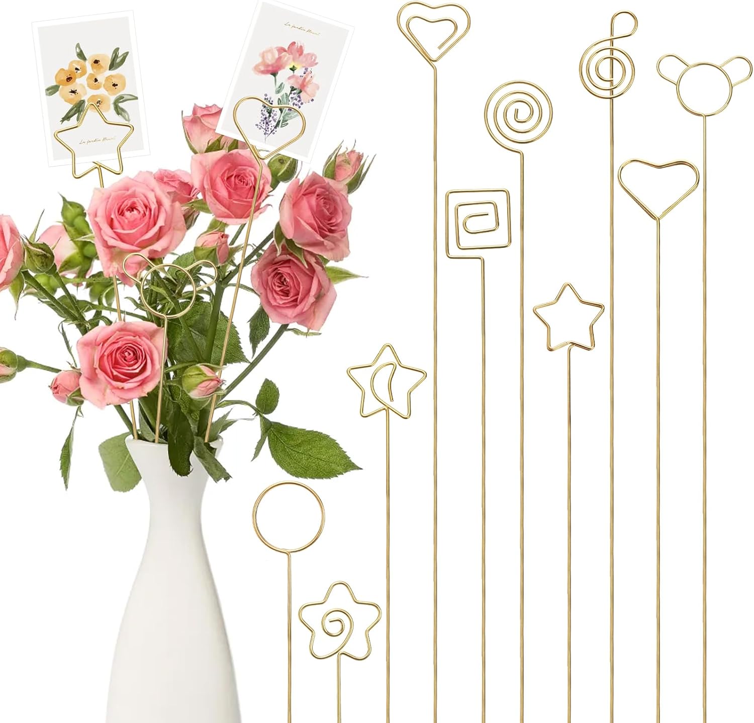 Amazon.com: Mezchi 100 Pcs Metal Wire Floral Picks, 13 Inch Wire Floral ...