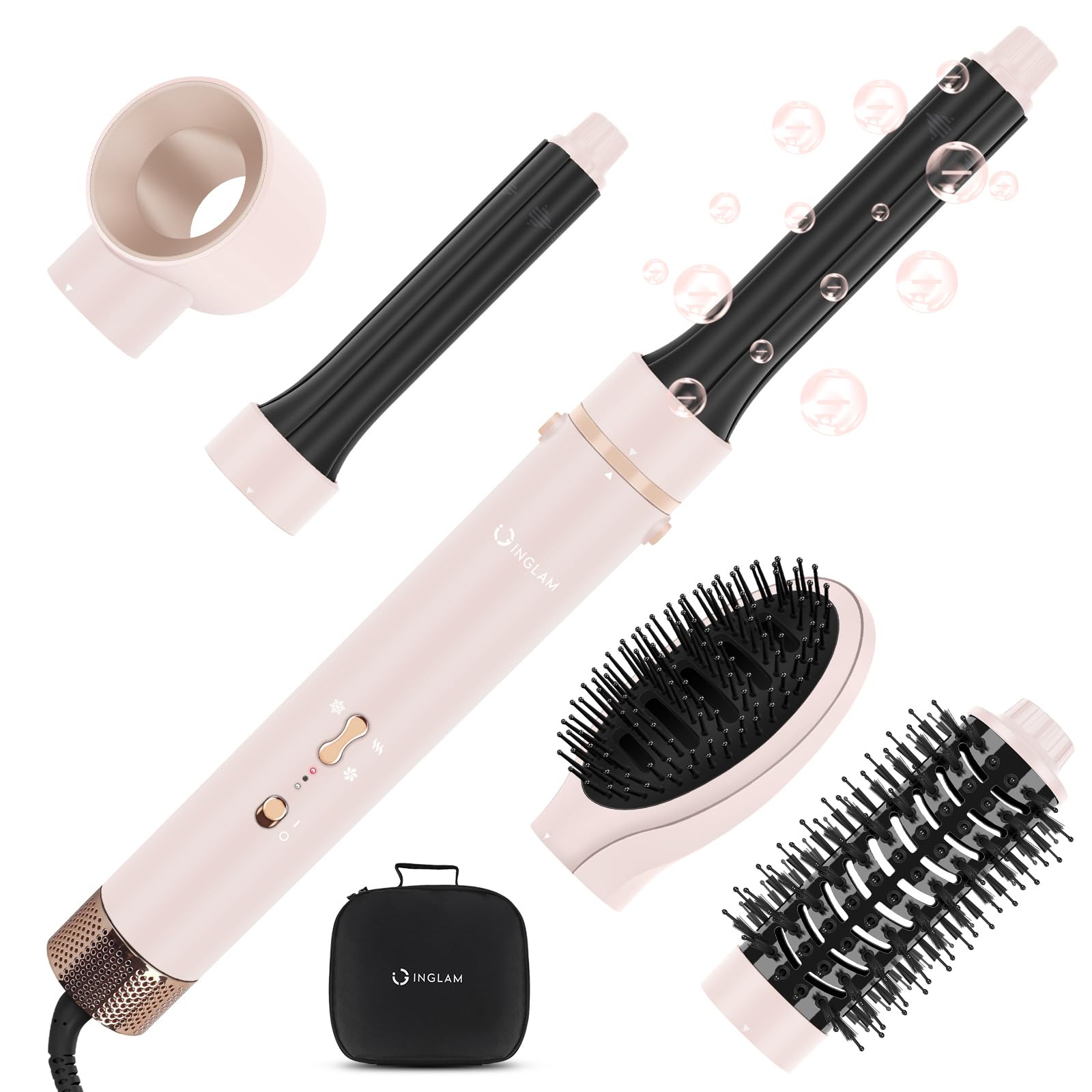 Amazon.com : IG INGLAM Pro 5 in 1 MegaAIR Massage Blow Dryer Brush ...