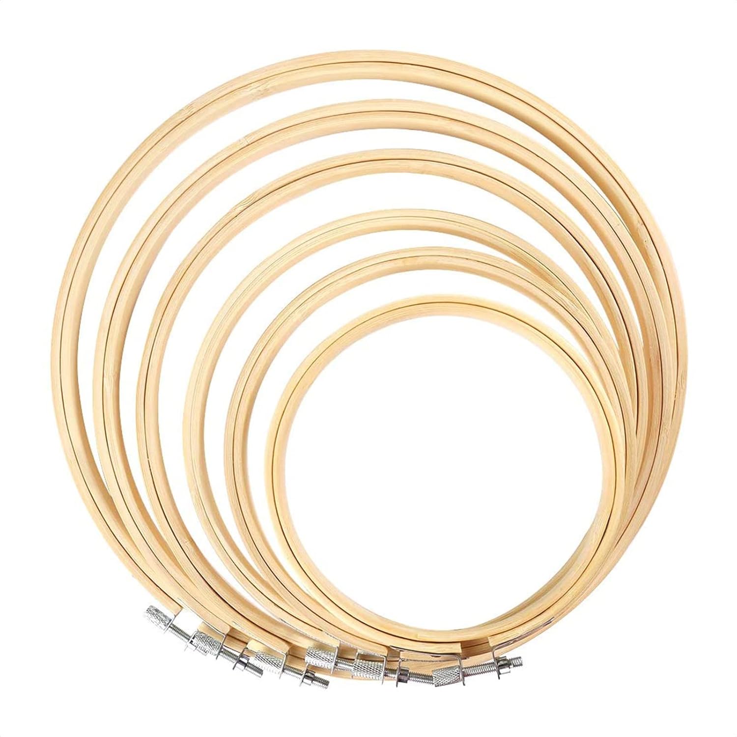 Amazon.com: 6Pcs Wooden Embroidery Hoops for Quilting Accessories - 4 ...