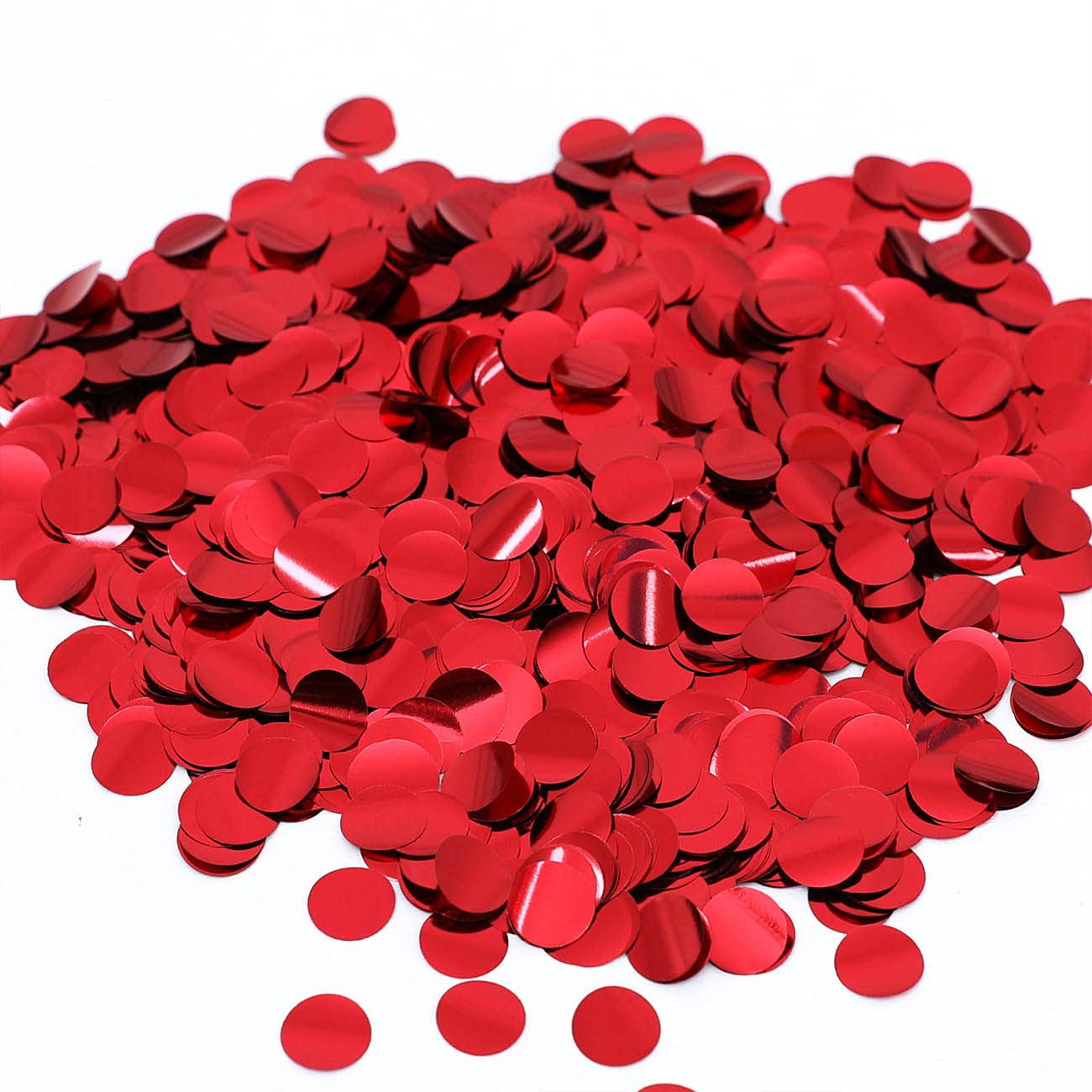 Amazon.com: Red Metallic Foil Confetti(0.59 inch) Round Dots Glitter ...