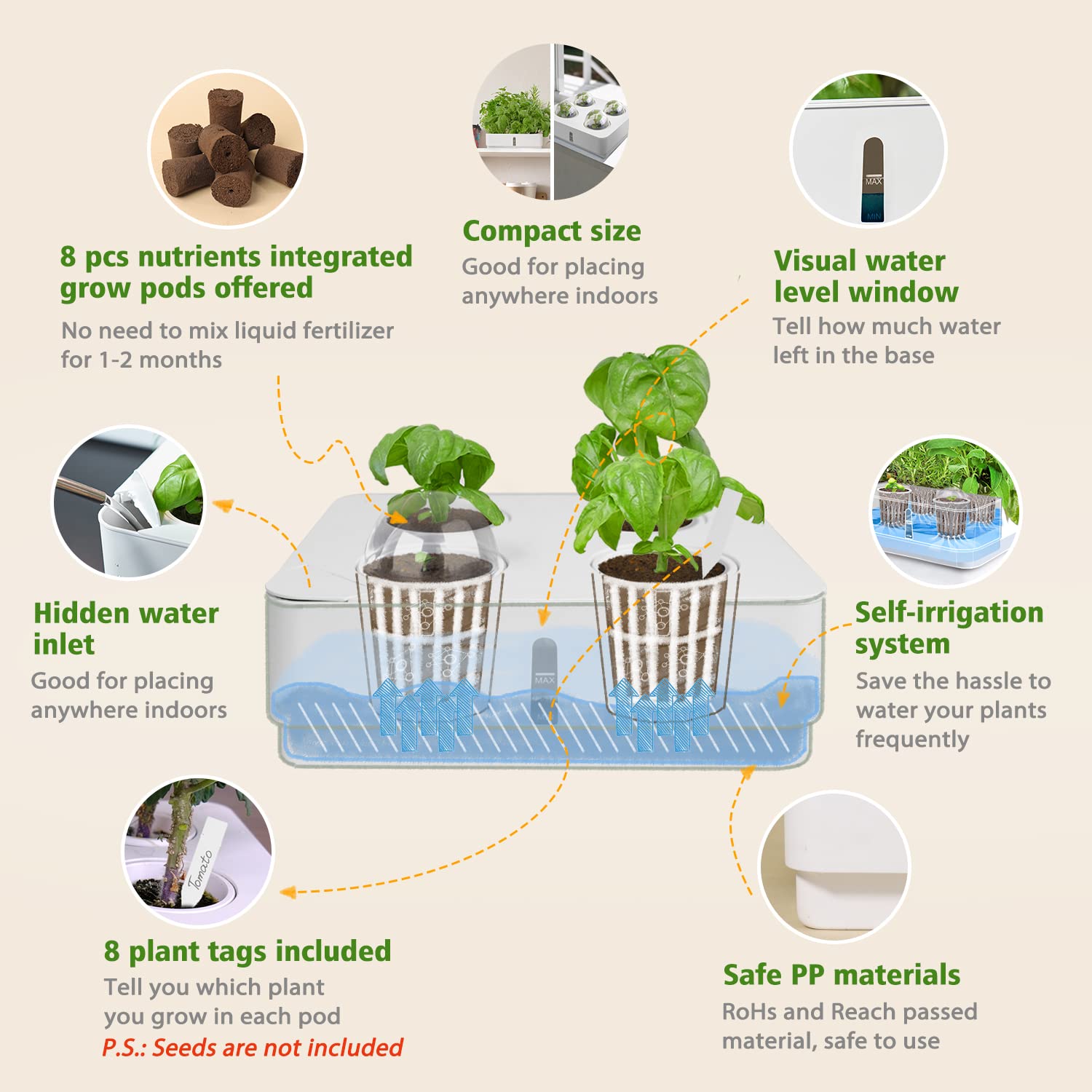 Snapklik.com : GrowLED Hydroponic Grow Box Kit Self Watering Planter ...