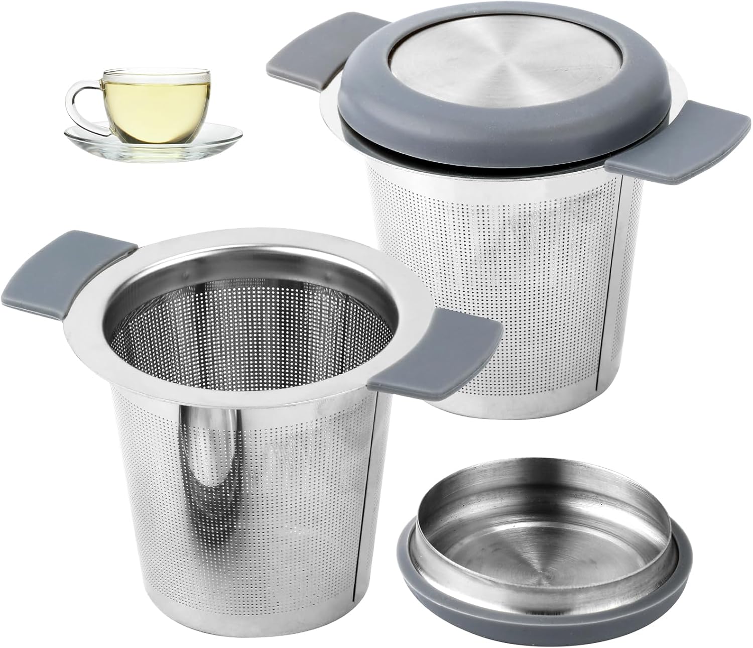 Amazon.com: 2pcs Tea Infuser for Loose Leaf Tea, Stainless Steel Metal ...