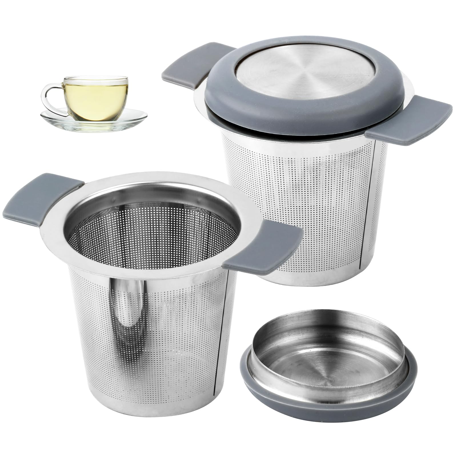 2pcs Tea Infuser for Loose Leaf Tea, Stainless Steel Metal Tea Strainer ...