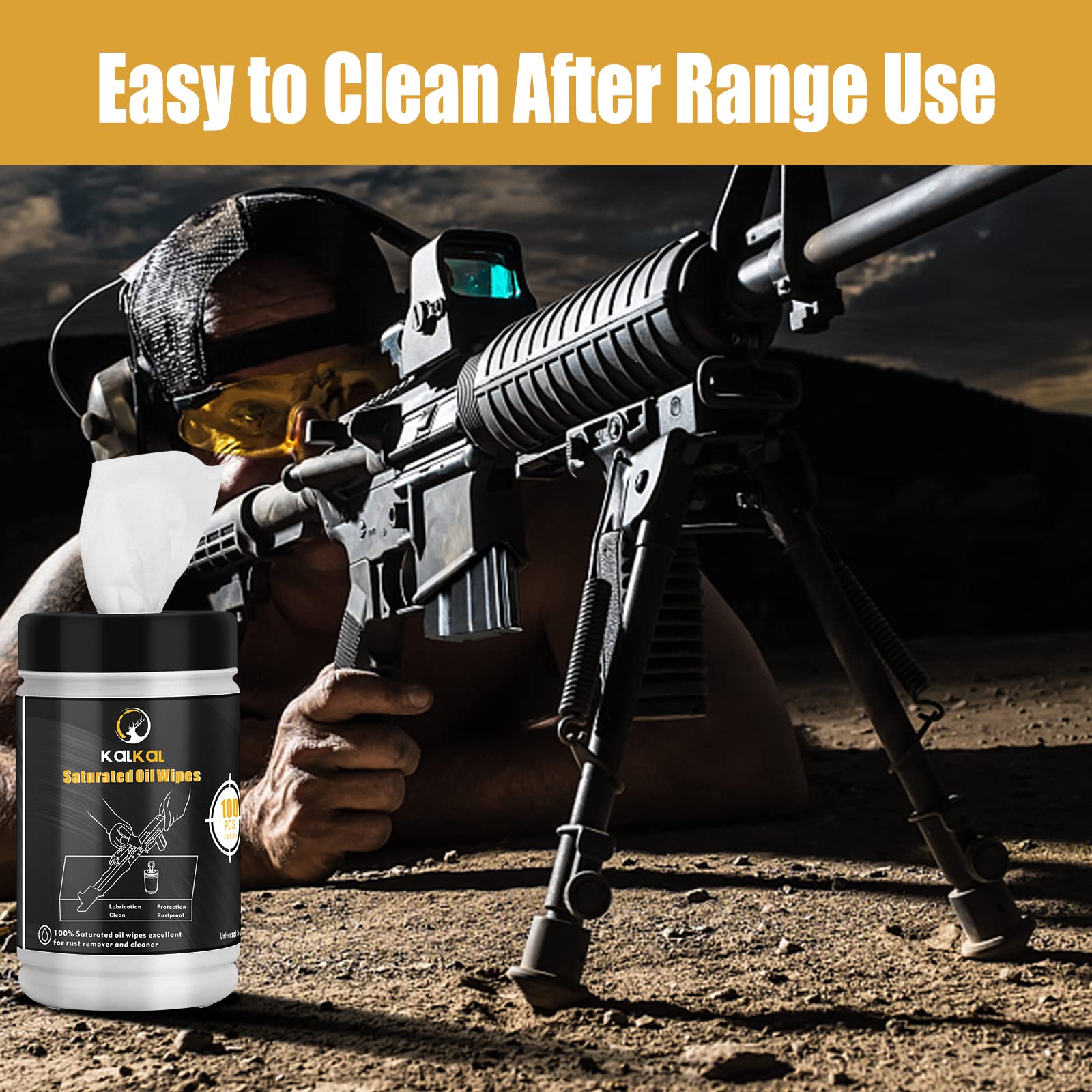 Snapklik.com : Gun Cleaning Wipes - Kalkal 100PCS Gun Oil Wipes For ...