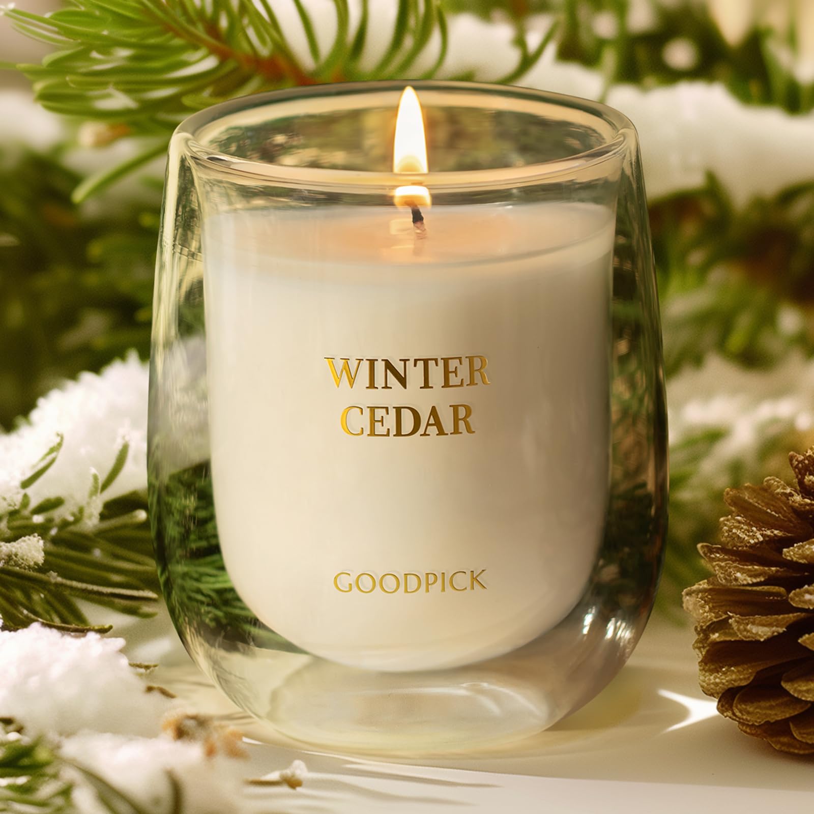 Amazon.com: Goodpick Balsam Cedar Candles, Winter Candle, Aromatherapy ...