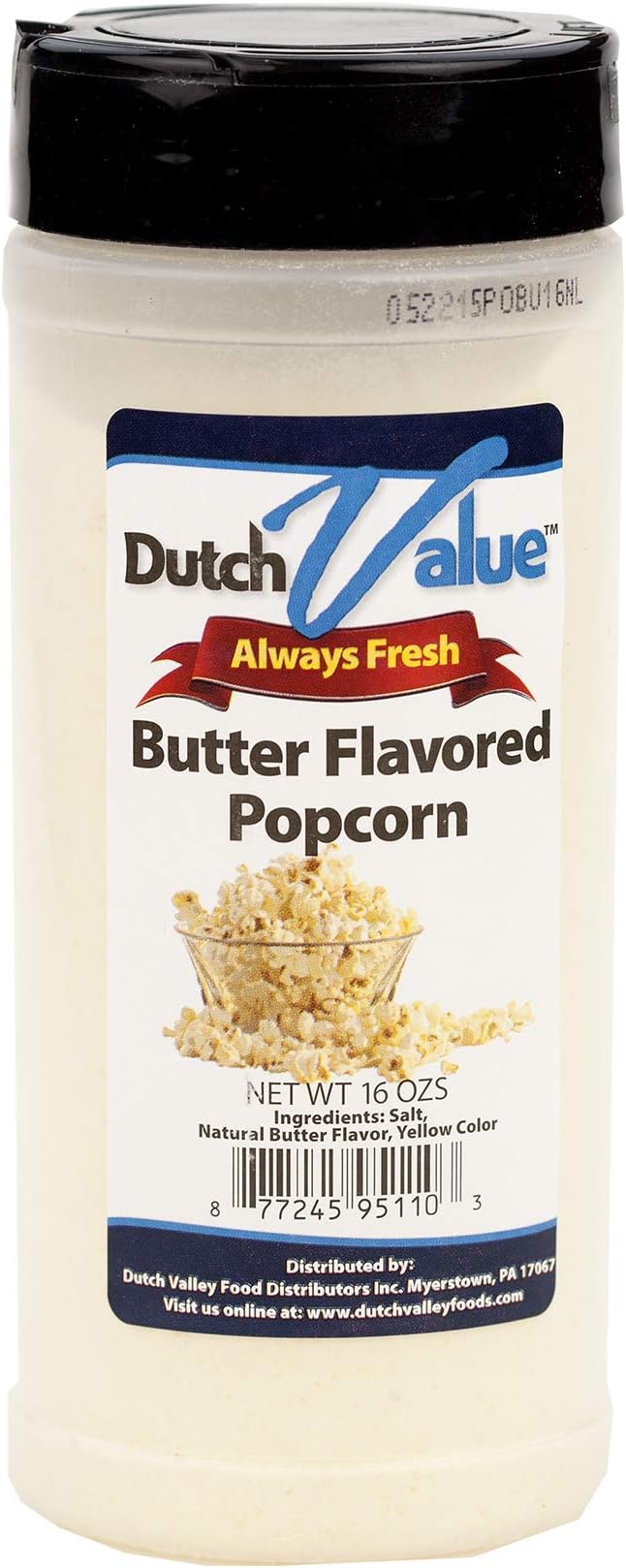Amazon.com : Dutch Value Popcorn Salt- Two 16 oz. Bottles (Butter ...